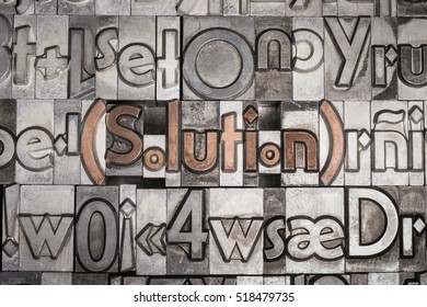 Solution Created Movable Type Printing Stock Photo 518479735 | Shutterstock