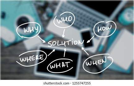 Solution Illustration Workplace Stock Photo 1255747255 | Shutterstock