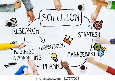 Solution Problem Solving Organization Management Concept Foto stock ...