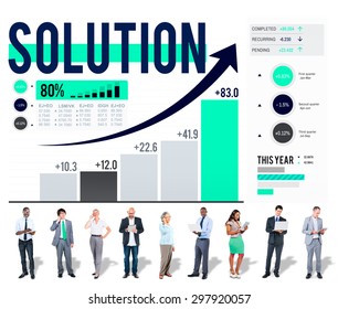 Solution Progress Strategy Improvement Decision Answer Stock Photo ...