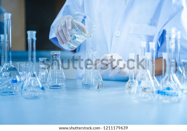 Solution Science Laboratory Background Stock Photo 1211179639 ...
