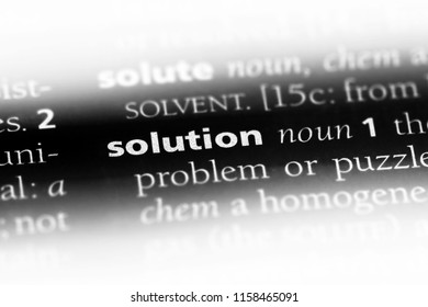 Solution Word Dictionary Solution Concept Stock Photo 1158465091 ...