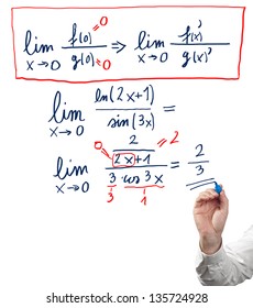Solving Limit Equation Isolated On White Stock Photo 135724928 ...