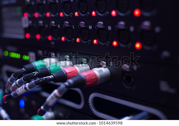 Sound System Sound Cable On Studio Stock Photo (Edit Now) 1014639598