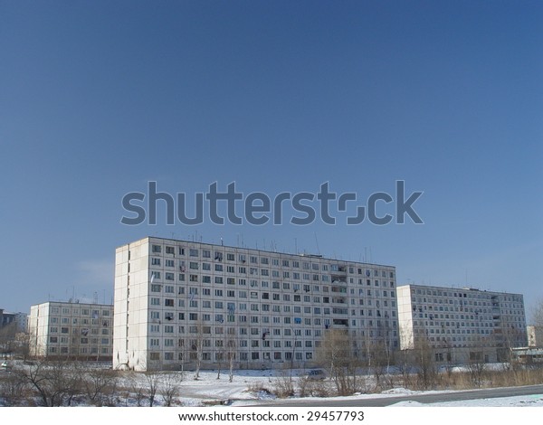 Soviet Blocks Flats Stock Photo (Edit Now) 29457793
