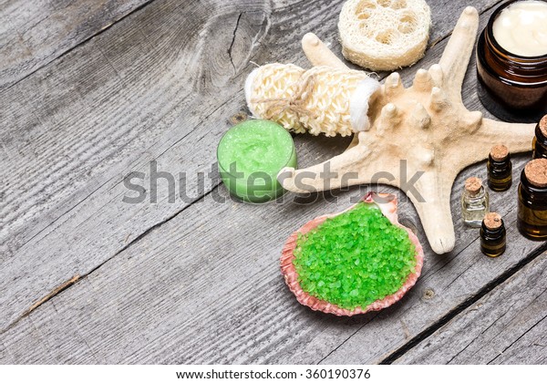 Spa Pampering Background Shell Filled Sea Stock Photo 360190376 ...