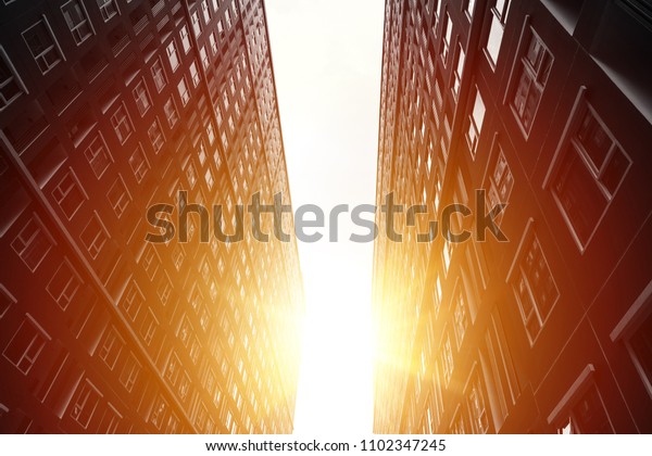 Space Between Two Building Stock Photo 1102347245 | Shutterstock