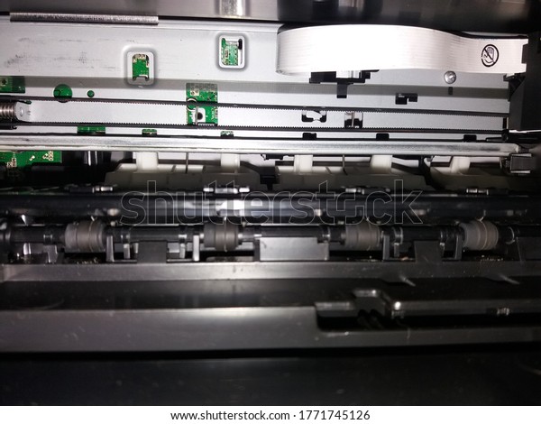 Space Inside Printer Looked Supporting Component Stock Photo 1771745126 ...