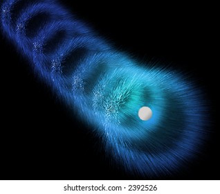 Space Object Exploding Into Space PPT template 26 | CrystalGraphics
