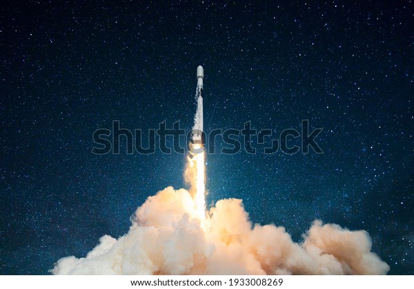 Space Rocket Launch Ship Concept Business Stock Photo 1933008269 ...