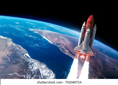 Space Shuttle Launch Open Space Over Stock Photo 741040714 | Shutterstock