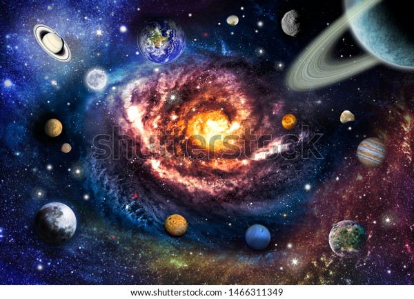 Space Solar System Planets Elements This Foto de stock 1466311349 ...