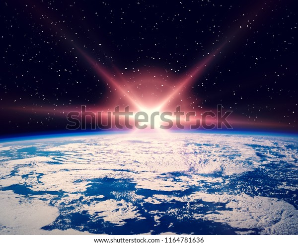 Space Sunrise Elements This Image Furnished Stock Photo 1164781636 ...