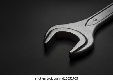Spanner Black Background Stock Photo (Edit Now) 615852905