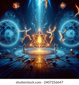 Spark Unity Sparking Light Ecstatic Dance AI-generated image 2407256541 | Shutterstock