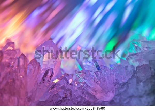 Sparkling Multicolored Background Rays Light Crystals Stock Photo (Edit ...