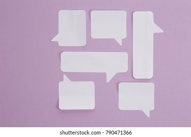 Speech Bubbles Sticky Notes Composition Purple Stock Photo 790471366 ...