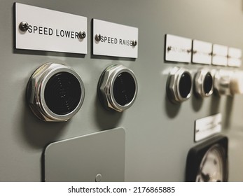 Speed Down Push Button Power Generation Stock Photo 2176865885 ...