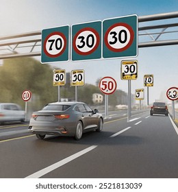 Speed Limit Sign Identification Using Computer AI-generated image ...