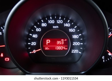 Speedometer Tachometer Car Car Button Controller Stock Photo 1193011534 ...