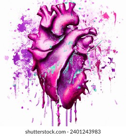 Splatter Paint Vector-style Image Broken Anatomical AI-generated image ...