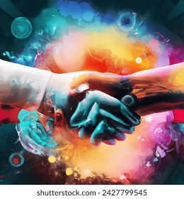 Venn Diagram Two Hands Reaching Into AI-generated image 2535225441 ...