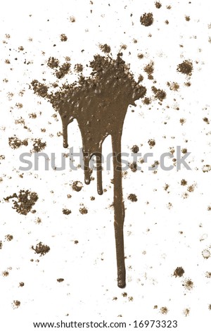 Splattered Mud Drip Pattern Isolated On Stock Photo (Edit Now) 16973323 ...