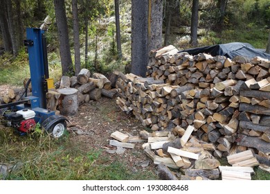 Split Firewood Stack Gas Powered Log Stock Photo 1930808468 | Shutterstock