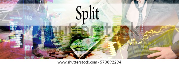 Split Hand Writing Word Represent Meaning Stock Photo 570892294 ...