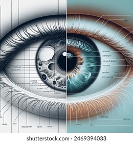 Left Eye Clear Vision Right Eye AI-generated image 2521241765 ...