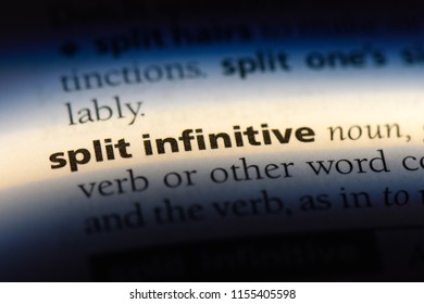 Split Infinitive Word Dictionary Split Infinitive Stock Photo ...