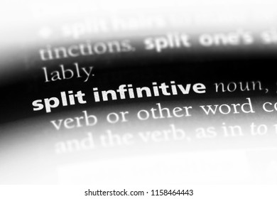 Split Infinitive Word Dictionary Split Infinitive Stock Photo ...