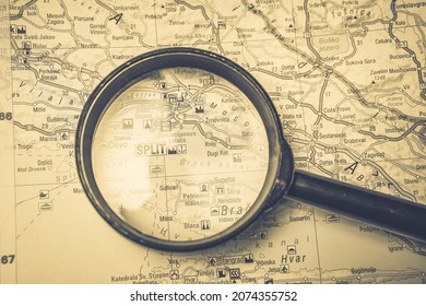 Split On Europe Map Stock Photo 2074355752 | Shutterstock