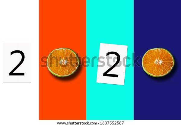Split Oranges Isolated White Three Color Stock Photo 1637552587 ...