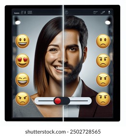 Split Screen Face Social Media 2 AI-generated image 2502681009 ...