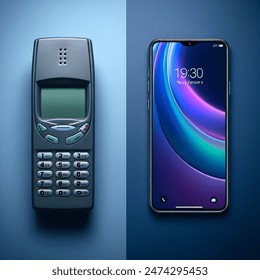 Different Type Mobile Phones Old Mobile AI-generated image 2523018759 ...