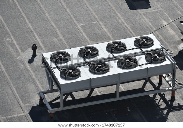Split System Equipment Installed On Roof Stock Photo 1748107157 ...