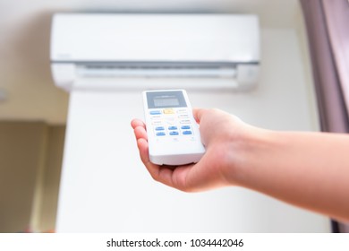 Split Type Air Conditioner Remote Controller Stock Photo 1034442046 ...