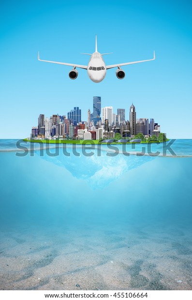 Split Views Above Below Surface Sea Stock Photo 455106664 | Shutterstock