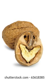 Split Walnut Isolated On White Background Stock Photo 63618385 ...