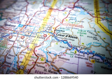 Spokane On Map Stock Photo 1288669540 | Shutterstock