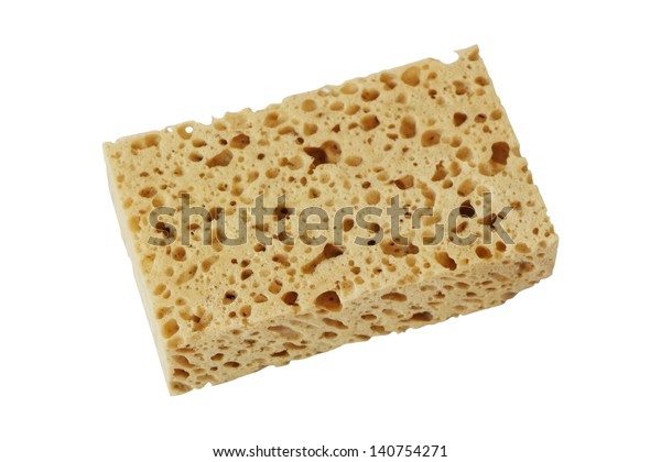 Sponge On White Background Stock Photo (Edit Now) 140754271