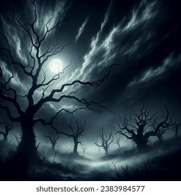 Black White Spooky Claymation Landcape Nightmare AI-generated image ...