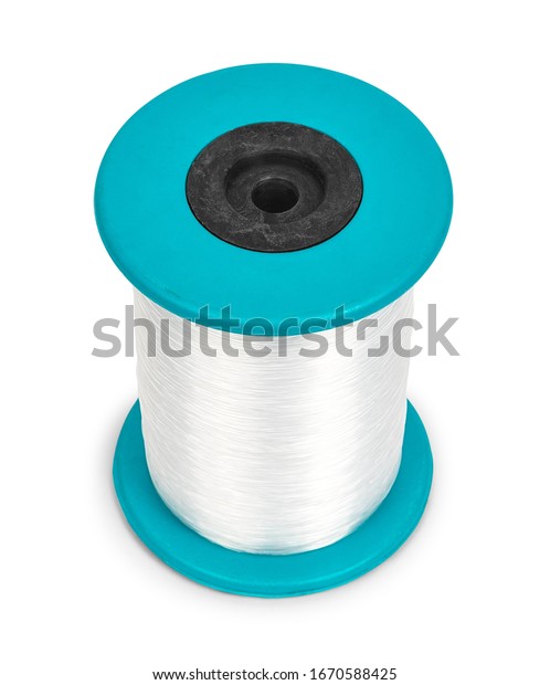 Spool Transparent Thread On Isolated White Stock Photo 1670588425 ...