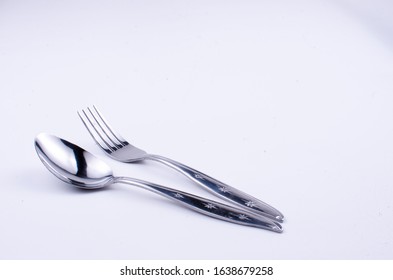 Spoon Fork White Background Stock Photo 1638679258 | Shutterstock