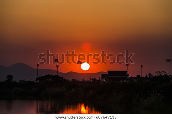 Sport Complex Sunset Stock Photo 607649135 | Shutterstock