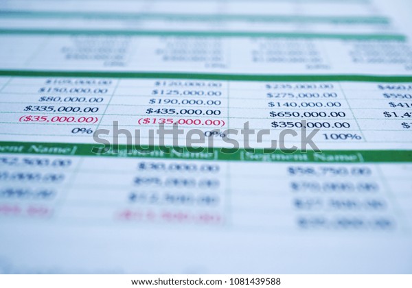 Spreadsheet table paper, Financial development, Banking Account ...