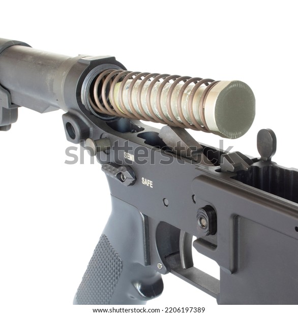 Spring Buffer Weight Coming Out Assault Stock Photo 2206197389 ...
