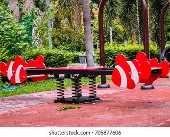 Colorful Motley Children Playground Networks Ropes Stock Photo ...