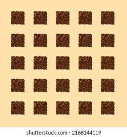 Square Pattern Coffee Beans Poured Form Stock Photo 2168144119 ...
